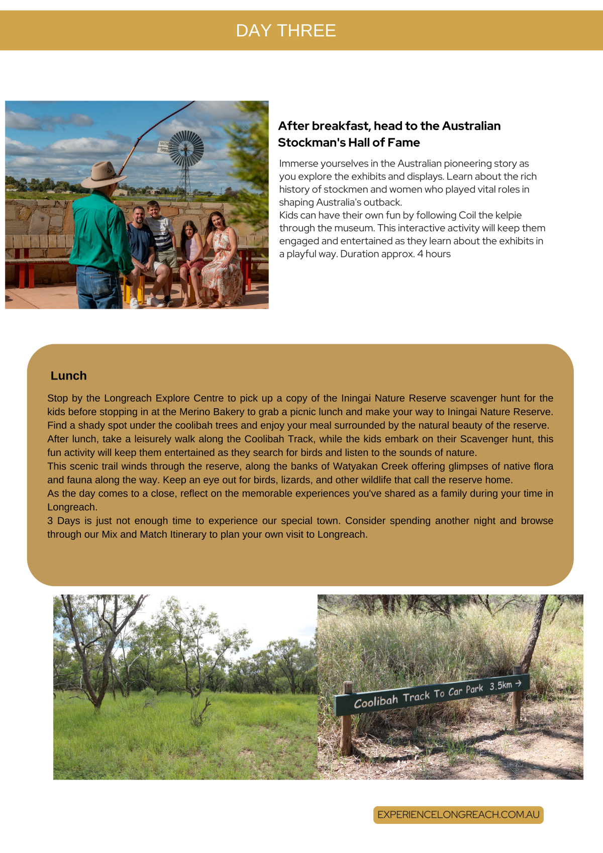 Suggested Itinerary – Longreach Region Tourist Information